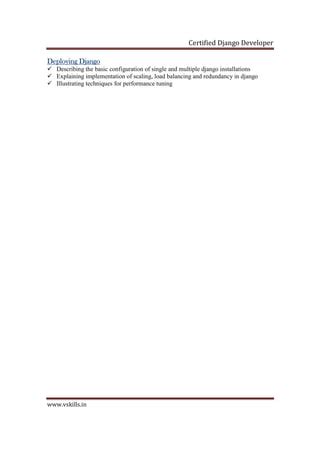 Django Developer Certification PDF
