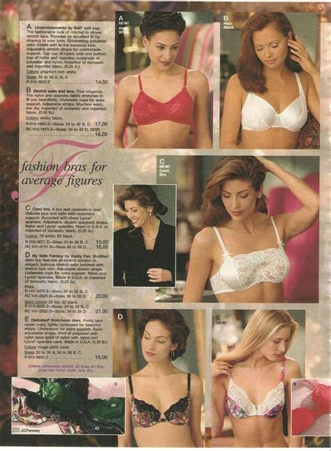 Lot Of 90s Vintage Catalog Bras Panties Pantyhose Photo Pages Ads