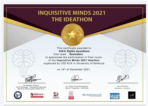 rajitha jayarathna on linkedin top 10 teams inquisitive minds 2021