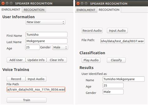 Speaker Recognition Gui Enrolment And Recognition Stages Download Scientific Diagram