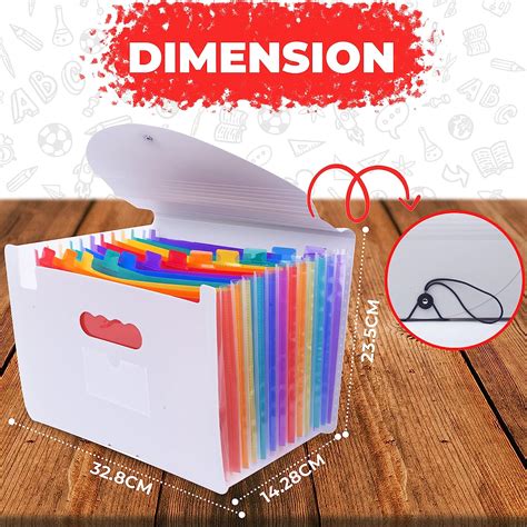 Tragbox File Organiser Box Pockets Document Organiser Expanding File Folder Organiser Files