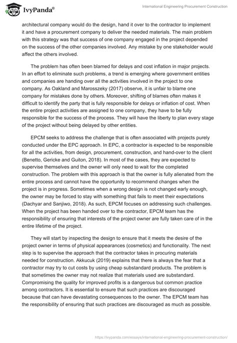 International Engineering Procurement Construction 13217 Words