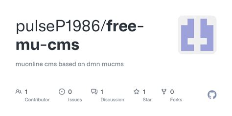 Free Mu Cmsreadmemd At 125 · Pulsep1986free Mu Cms · Github