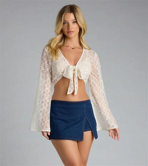 Sheer Lace Blouses And Windsor
