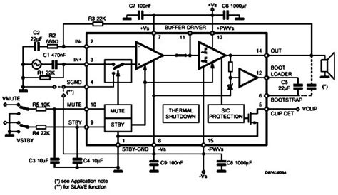 TDA7293 TDA7294 TDA7295 схема включкения, описание, рекомендации и ...