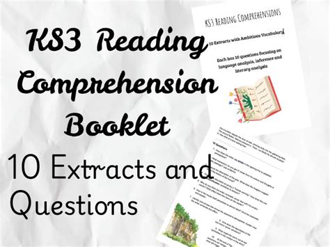 Ks3 Reading Comprehensions 10 Extracts With Questions Teaching Resources