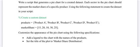Solved In Matlab Write A Script That Generates A Pie Chart