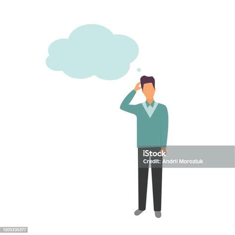 생각을 가진 사람 사업가 거품을 가진 사람을 생각 일러스트레이션 플랫 스타일 경영자에 대한 스톡 벡터 아트 및 기타 이미지 경영자 사색 개념 Istock