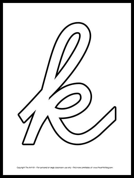 Script Letter K Lowercase