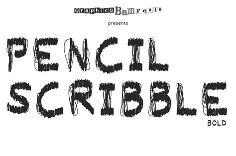 Pencil Scribble Bold Font By Graphicsbam Fonts · Creative Fabrica