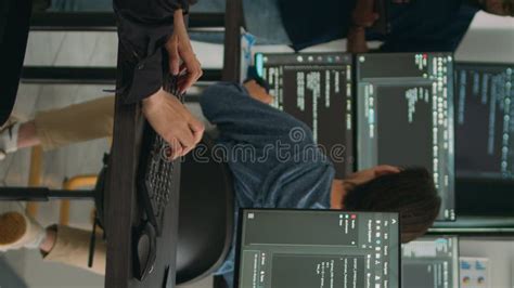Asian Software Engineer Working With User Interface On Computer Screen Stock Video Video Of