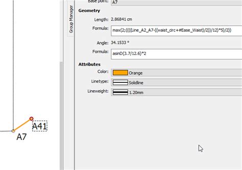 Waist Dart Calculated Using Functions Documentation How To Seamly Patterns Forum