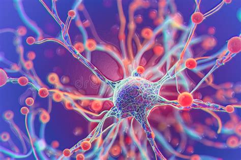 Neurons Brain Cells Neural Network 3d Illustration Stock Illustration Illustration Of