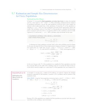 Fillable Online 7 Estimation And Sample Size Determination For Finite Populations Fax Email