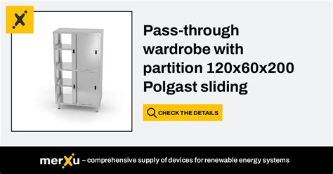 Polgast Pass Through Wardrobe With Partition 120x60x200 Sliding Doors