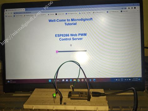 Esp8266 Nodemcu Webserver Control Led Brightness Pwm