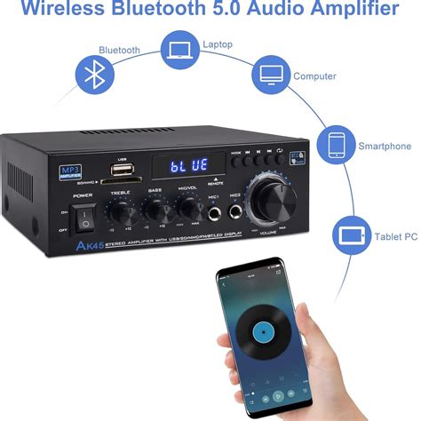 Amplificator Audio Tip Statie Cu Bluetooth Axroad Mall Functie Karaoke Slot Usb Si Card Sd 2