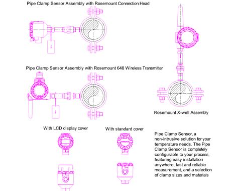Pipe Clamp Sensor Cadblocks Hub For Industrial Design