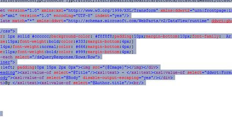 announcement webpart using xslt