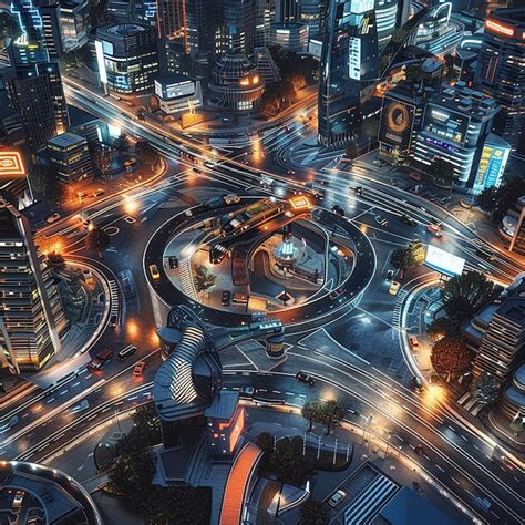 Premium Photo Smart City Intersection With Autonomous Vehicles