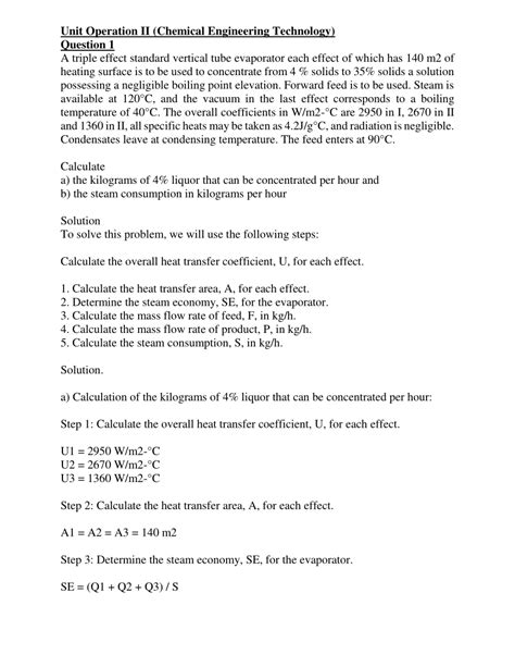 Pdf Unit Operation Ii Chemical Engineering
