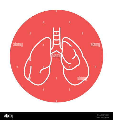 Pneumothorax Color Line Icon Human Diseases Pictogram For Web Page Mobile App Promo Stock