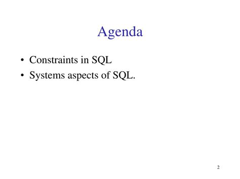 Ppt Lecture 6 Sql Constraints And Programming Powerpoint