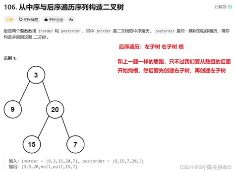 Leetcode中的二叉树遍历与构建操作详解 Csdn博客