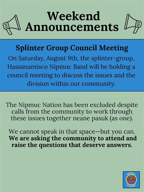 Hassanamisco Tribe Of The Hassanamesit Reservation And Nipmuc Nation