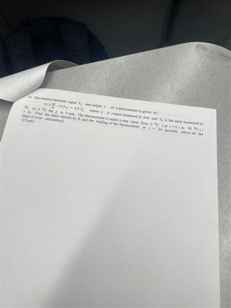 Solved 13 The Relation Between Input And Outputy Of A