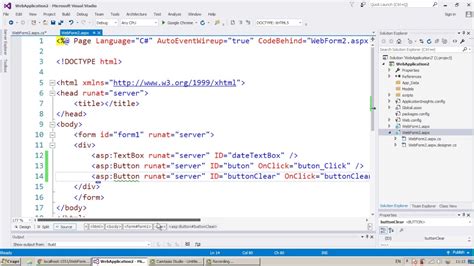 Aspnet Web Forms Get Date Now Show In Texbox With Button Click