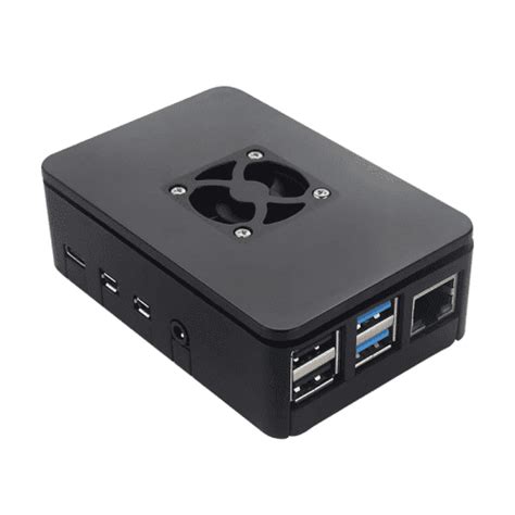 Raspberry Pi Case With Fan Black