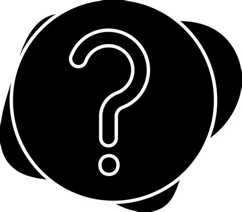 Flat Style Question Mark Button Icon On Black Background 24218599