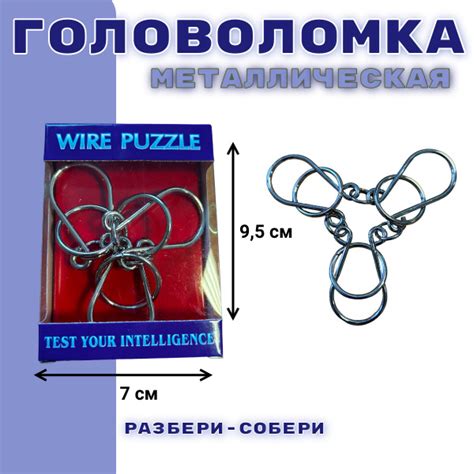 Головоломка металлическая, Puzzle для взрослых и детей, раздели на ...
