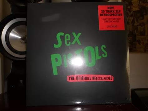 Lp Sex Pistols The Original Recording Duplo Verde Adesivos Frete grátis