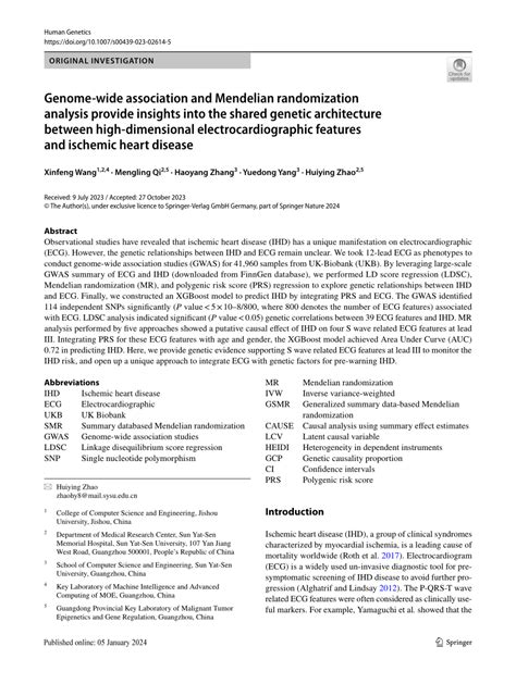 Pdf Genome Wide Association And Mendelian Randomization Analysis Provide Insights Into The