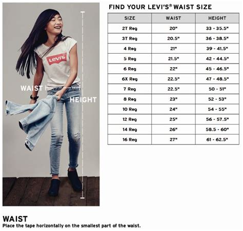 Levi Size Chart Conversion Ponasa