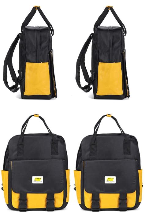 Черно-желтый рюкзак из текстиля | Bags, Backpacks, Luggage