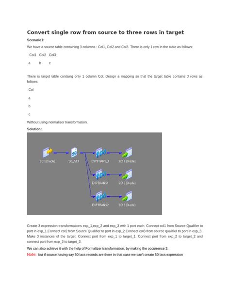 Convert Single Row From Source To Three Rows In Target Pdf