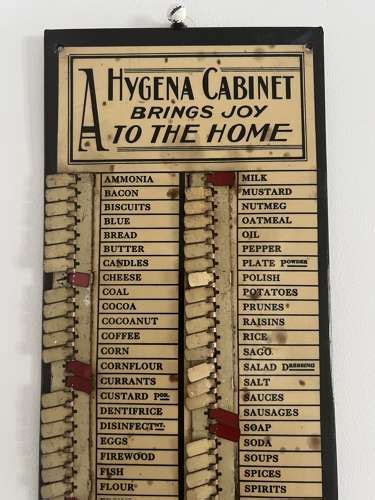 1930s Advertising Flick Tab Hygena Shopping List Indicator