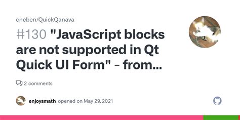 Javascript Blocks Are Not Supported In Qt Quick Ui Form From Hello World In Documentation