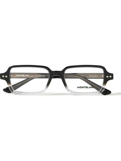 Montblanc Rectangular Frame Acetate Optical Glasses Montblanc