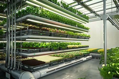 Advanced Vertical Farming System For Sustainable Agriculture Stock Illustration Illustration