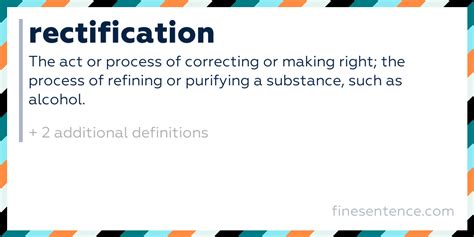 Rectification Meaning Definitions Translation And Examples