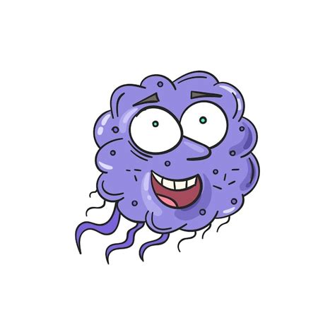 Microbe Doodle Virus Sketch Bacteria Cell Germ Allergy Disease Parasite