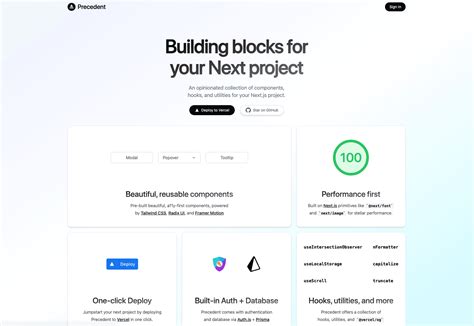Precedent Nextjs Starter Vercel