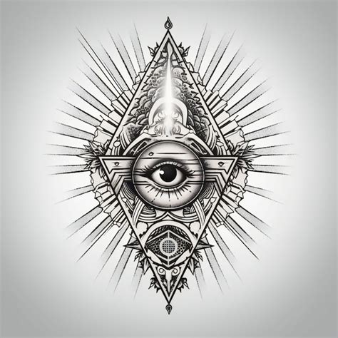 Premium Photo Eye Symbol In Triangle With Light Abstract Religion