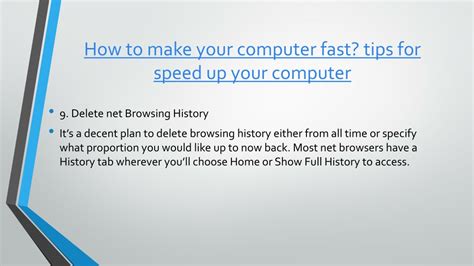 PPT How To Make Your Computer Fast Tips For Speed Up Your Computer PowerPoint Presentation