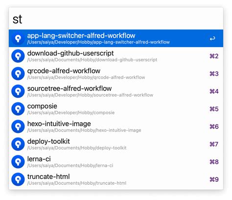 Alfred Gallery • Workflows • Sourcetree