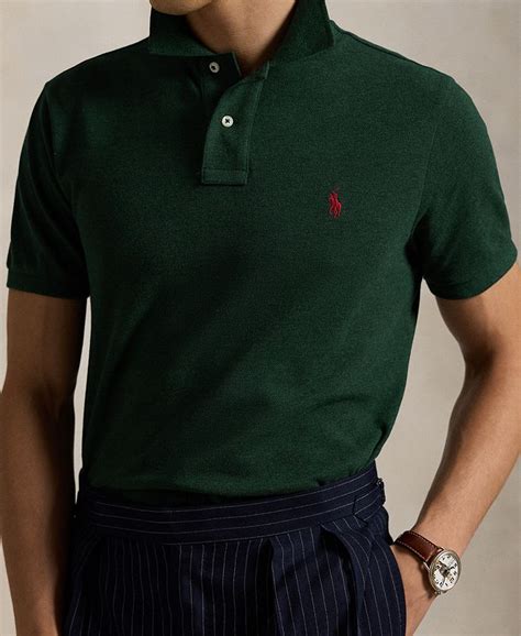 Polo Ralph Lauren Mens Cotton Custom Slim Fit Mesh Polo Shirt Macys